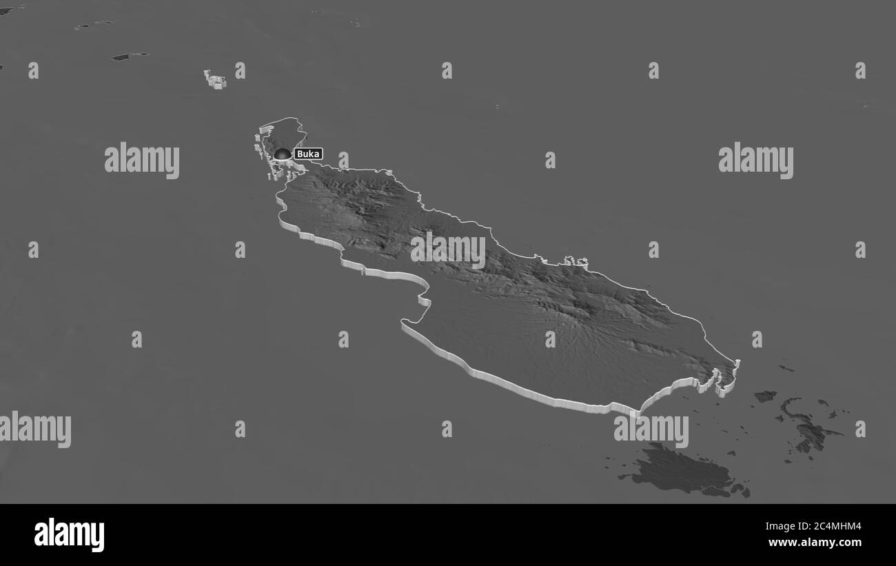 Bougainville north solomon islands map Black and White Stock Photos ...