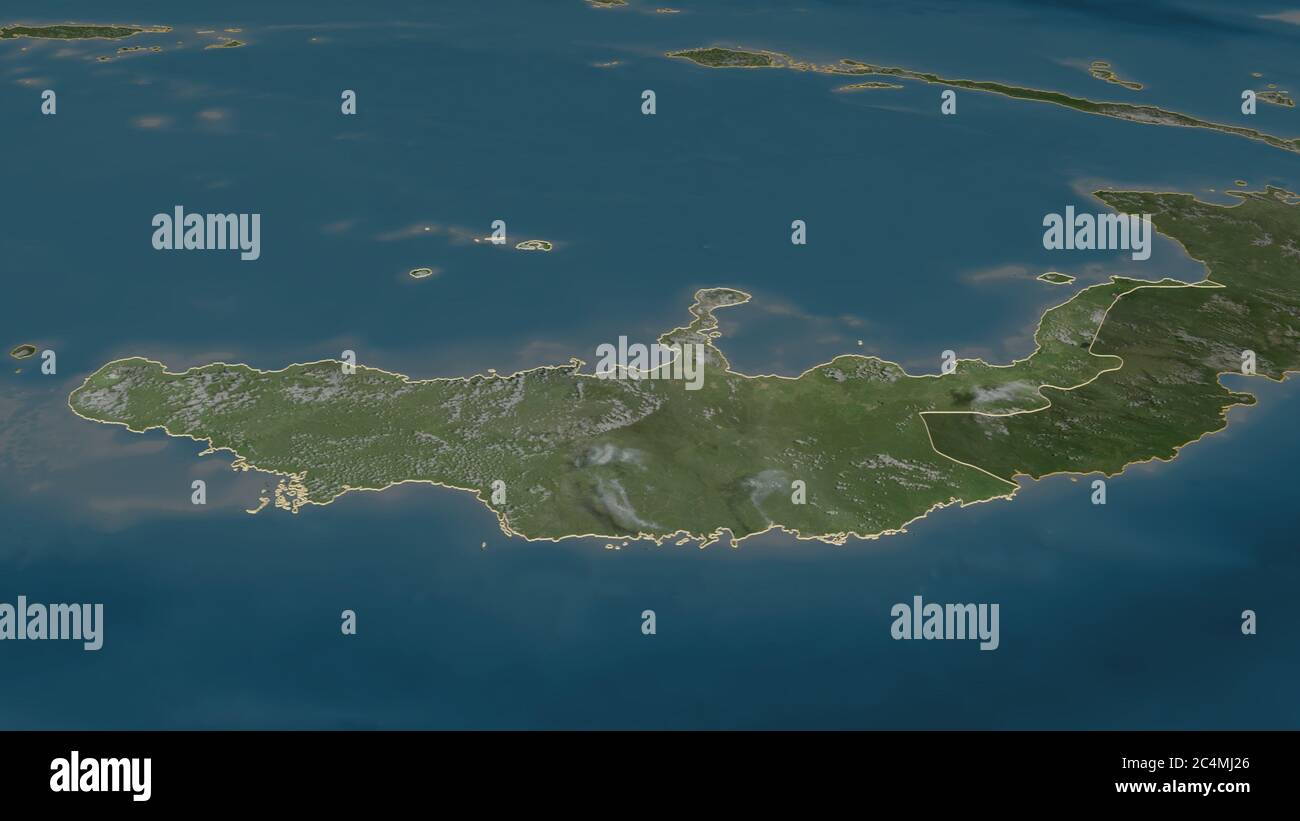Zoom in on West New Britain (province of Papua New Guinea) outlined ...