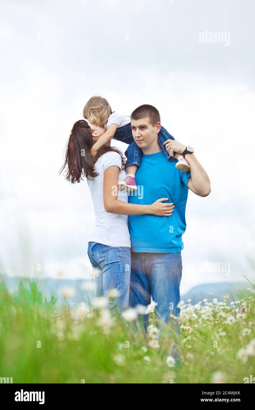 The family is resting in nature Stock Photo - Alamy