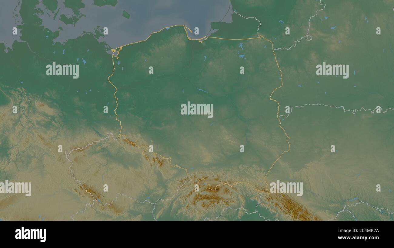 Relief map poland relief hi-res stock photography and images - Alamy