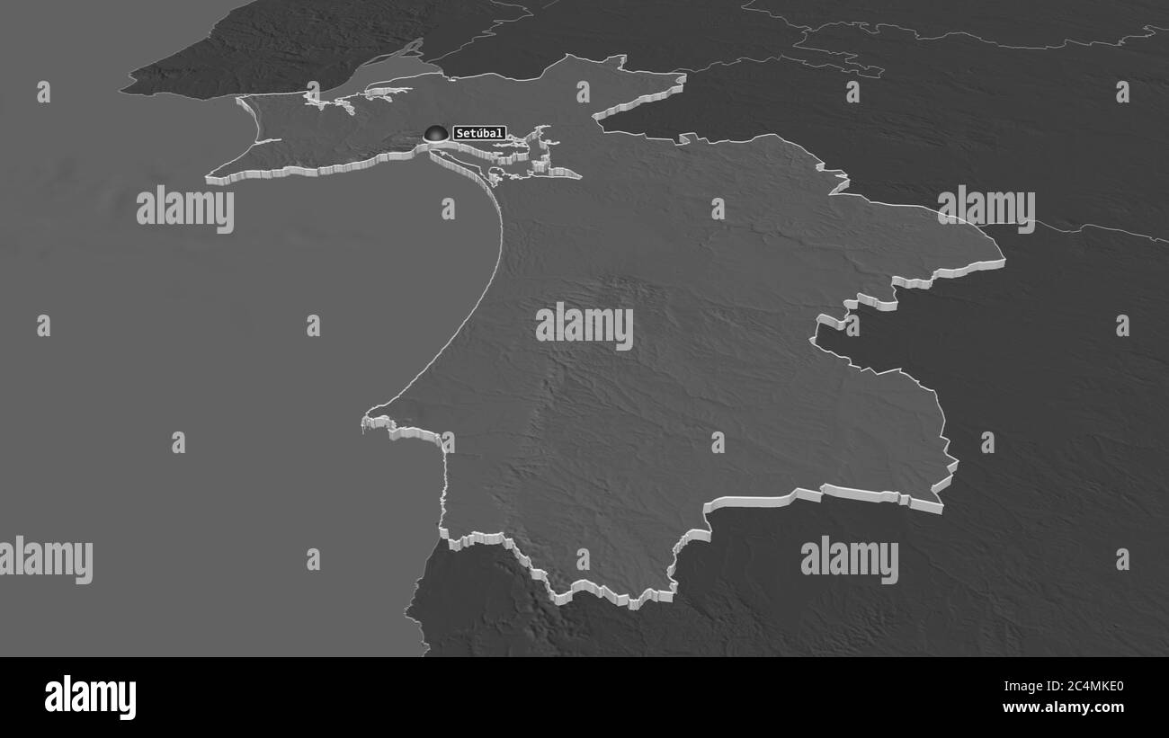 Map of setubal Black and White Stock Photos & Images - Alamy