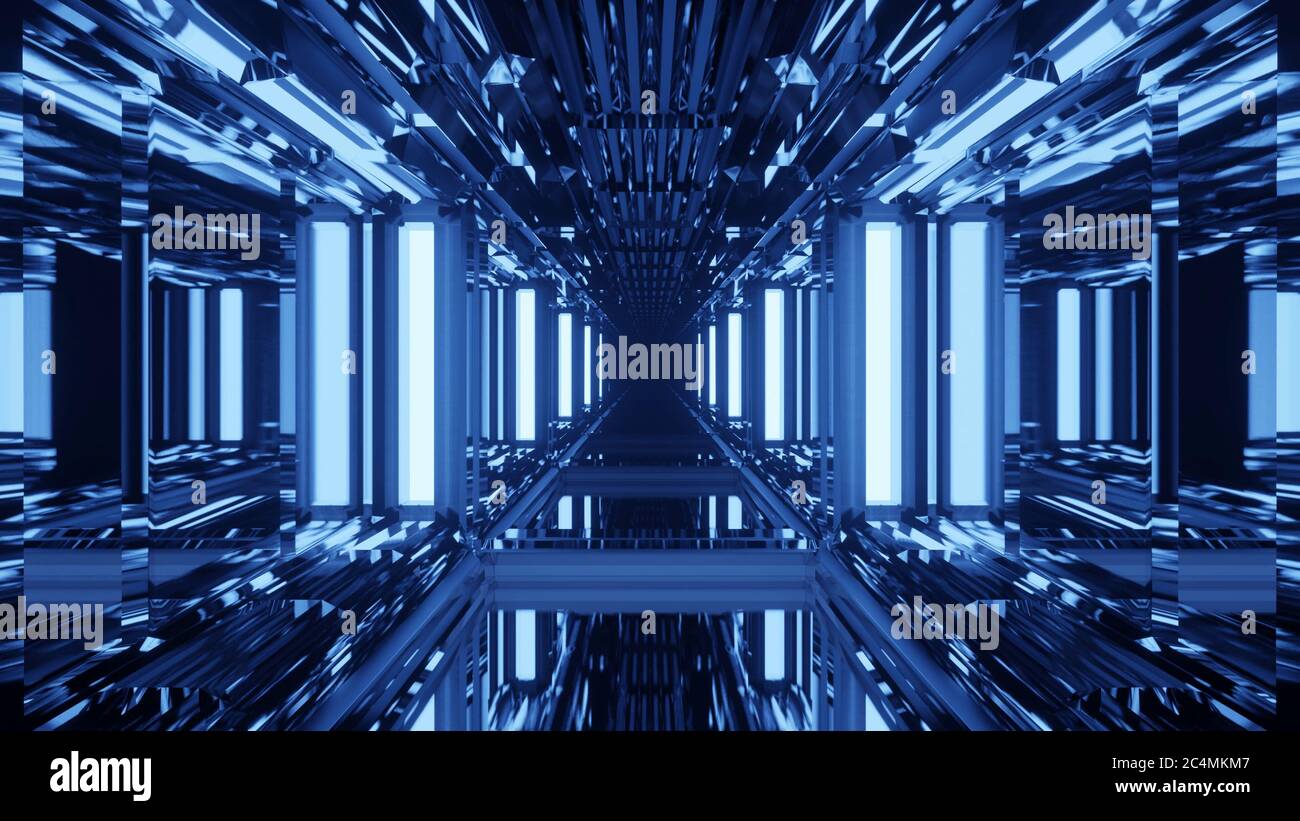 3D rendering illustration with futuristic sci-fi colorful techno lights Stock Photo - Alamy