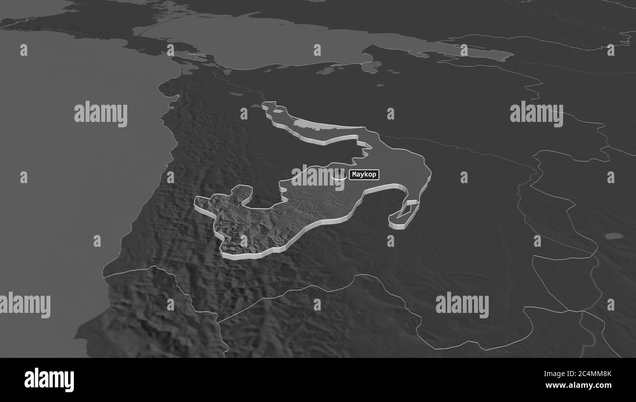 Adygea map hi-res stock photography and images - Alamy