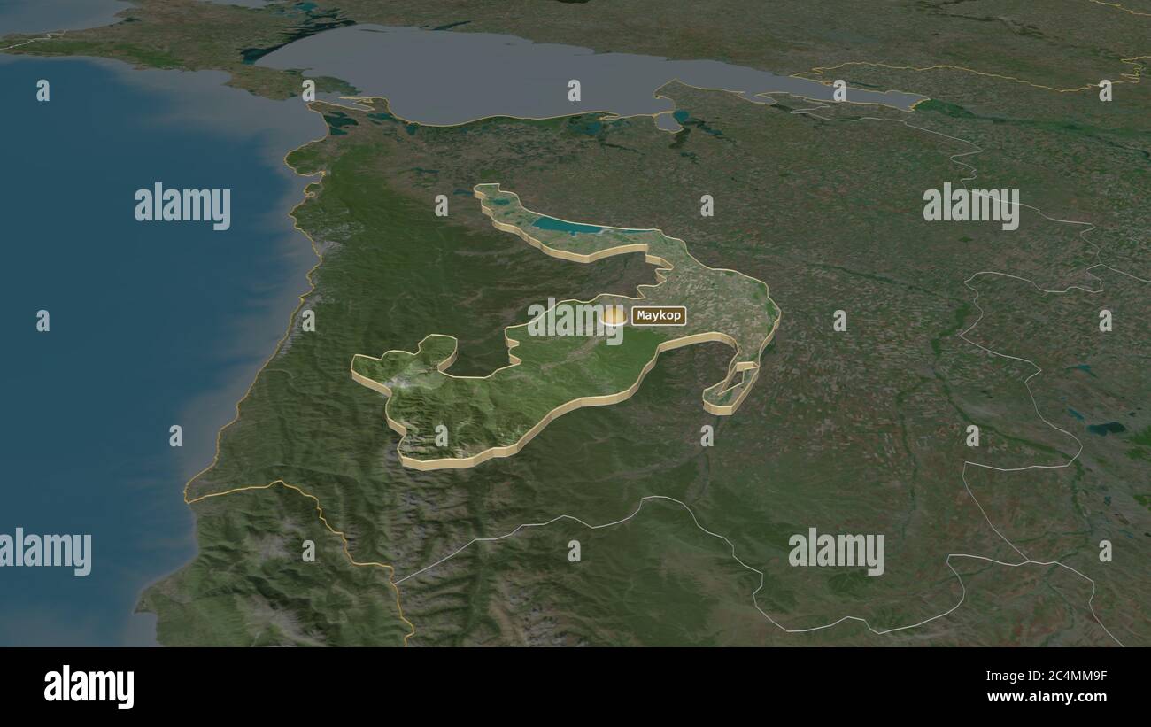 Adygea map hi-res stock photography and images - Alamy