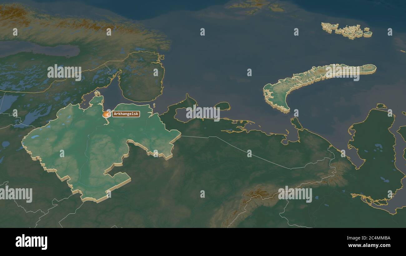 Archangelsk map hi-res stock photography and images - Alamy
