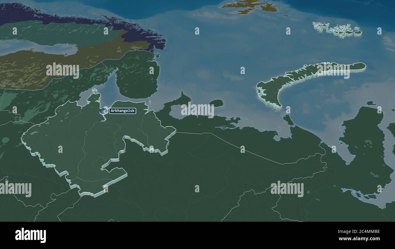 Archangelsk map hi-res stock photography and images - Alamy