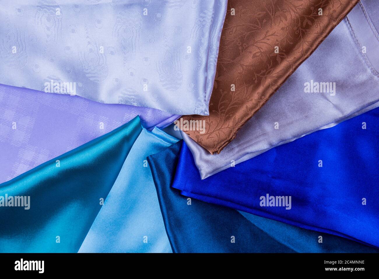 Textile industry, various types of canvas. Textile texture Stock Photo ...