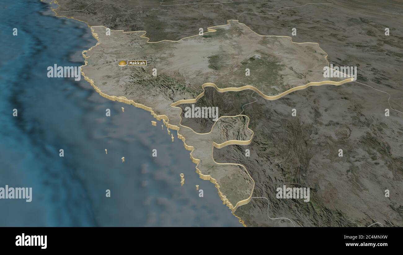 Map of mecca satellite view map hi-res stock photography and images - Alamy