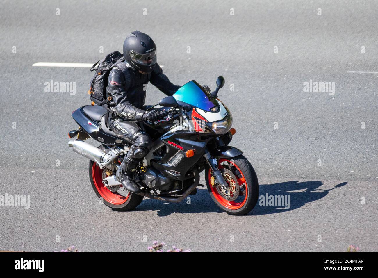 Honda VTR; Motorbike rider; two wheeled transport, motorcycles, vehicle ...