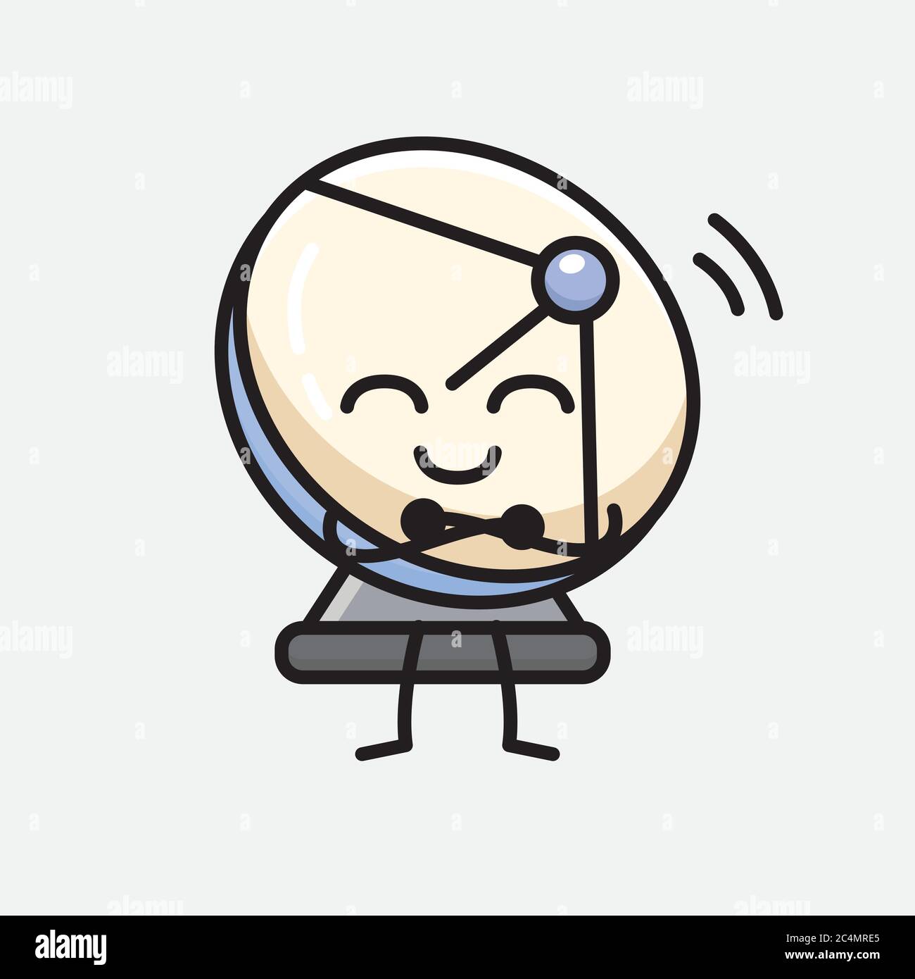 An illustration of Cute Parabolic Antenna Mascot Vector Character in ...