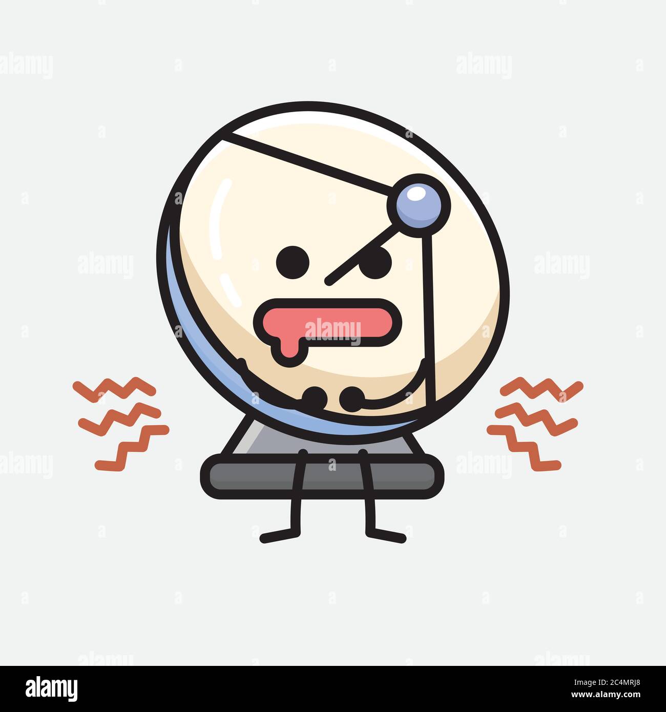 An illustration of Cute Parabolic Antenna Mascot Vector Character in ...