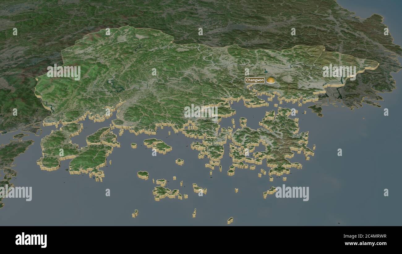 Map of changwon hi-res stock photography and images - Alamy
