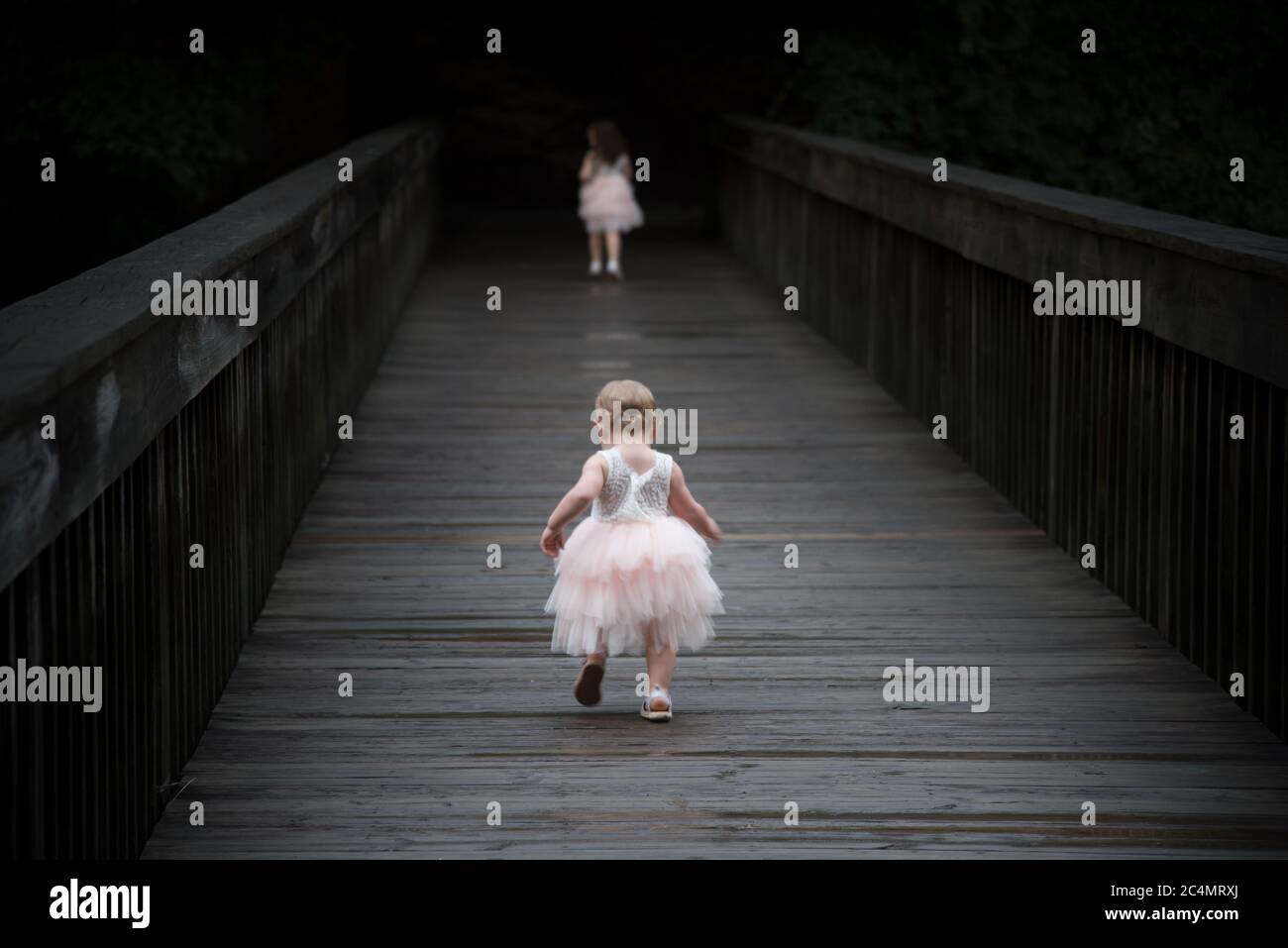 Kids playing chase on a summer evening Stock Photo - Alamy