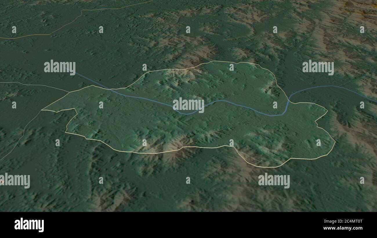 Zoom in on Seoul (capital metropolitan city of South Korea) outlined ...
