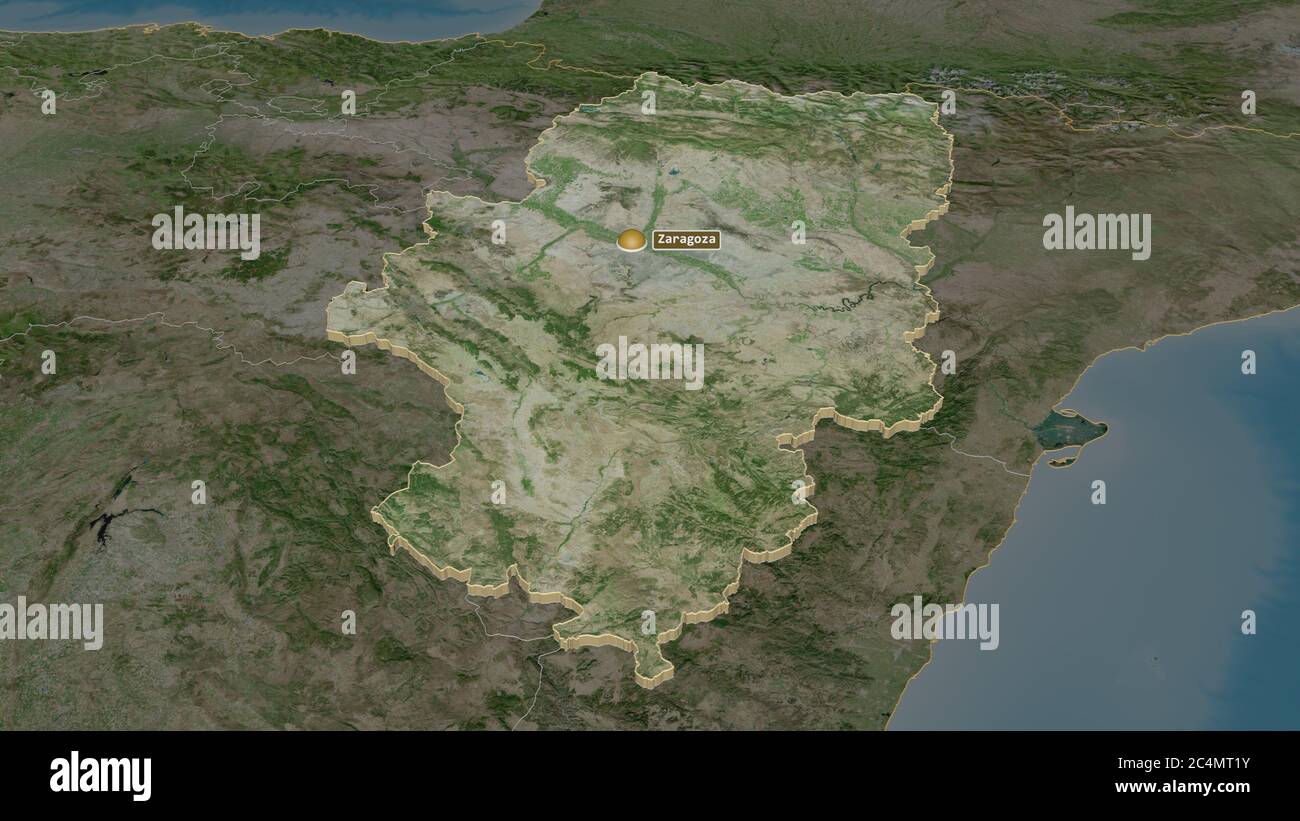 Spain satellite 3d map hi-res stock photography and images - Alamy