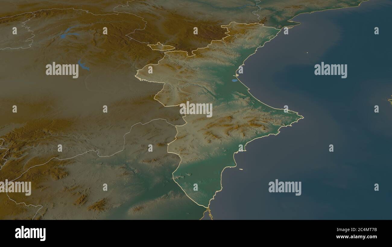 Valencia spain relief map hi-res stock photography and images - Alamy