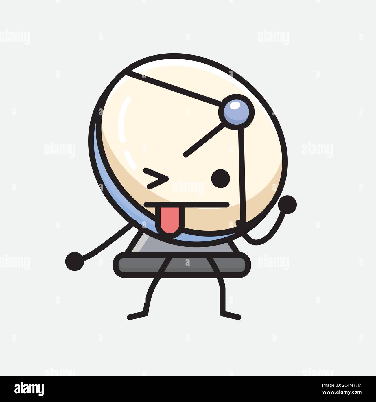 An illustration of Cute Parabolic Antenna Mascot Vector Character in ...