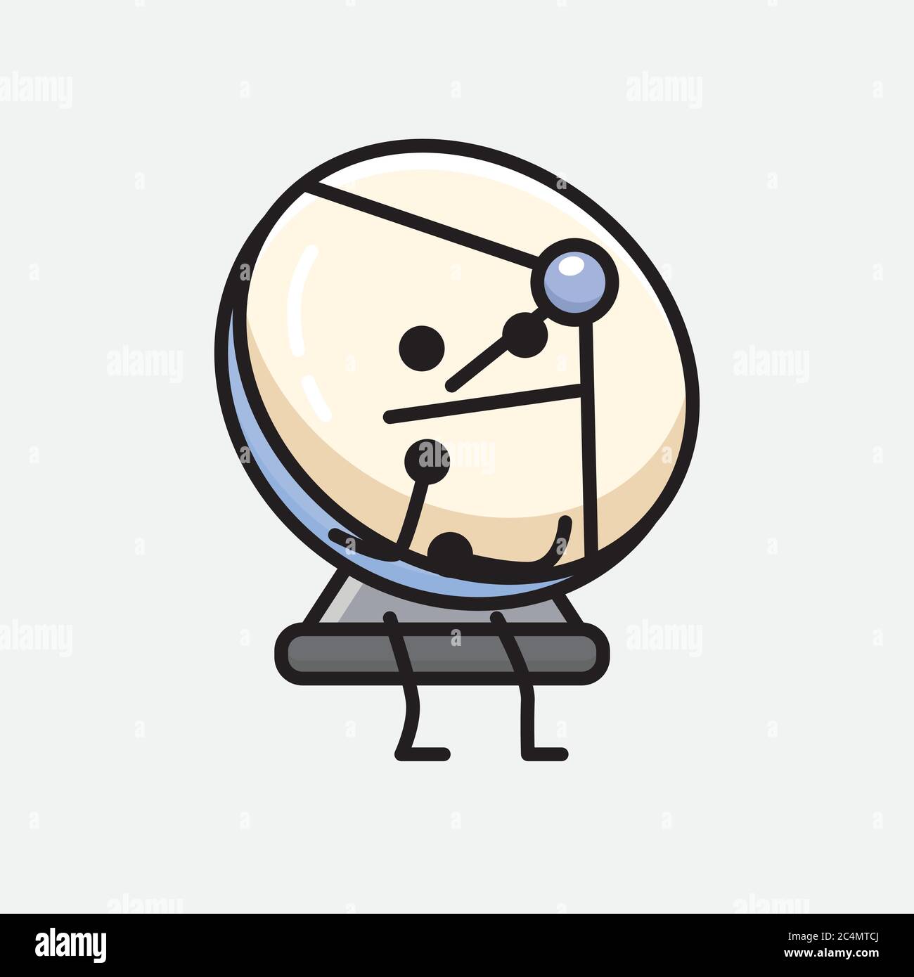 An illustration of Cute Parabolic Antenna Mascot Vector Character in ...