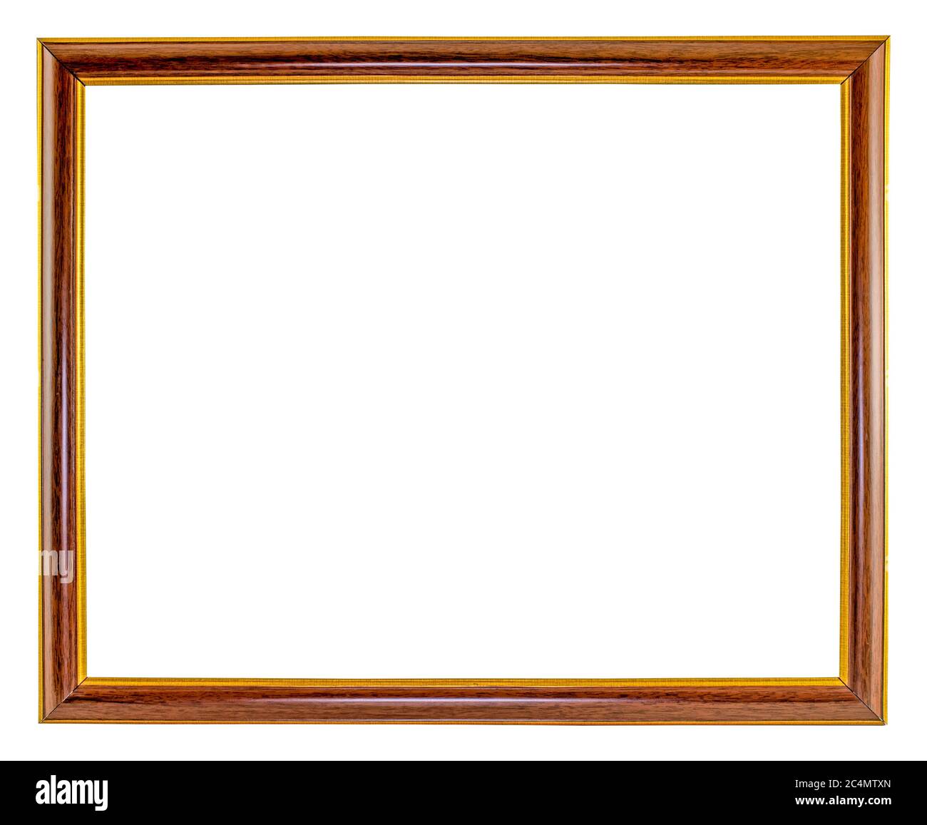 Closeup shot of a blank wooden frame on an isolated background Stock ...