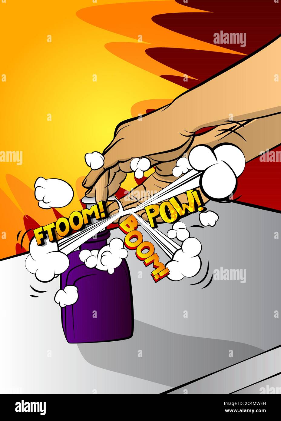 Cartoon illustration man cleaning up Stock Vector Images - Alamy