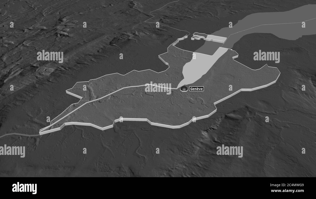 Map of geneva in europe Black and White Stock Photos & Images - Alamy