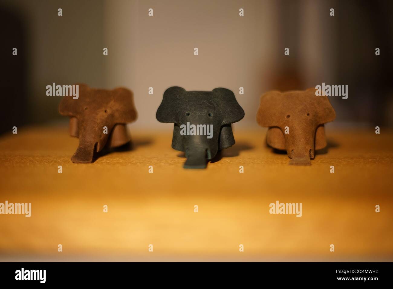 Elephant africa safari in miniature scale Stock Photo - Alamy