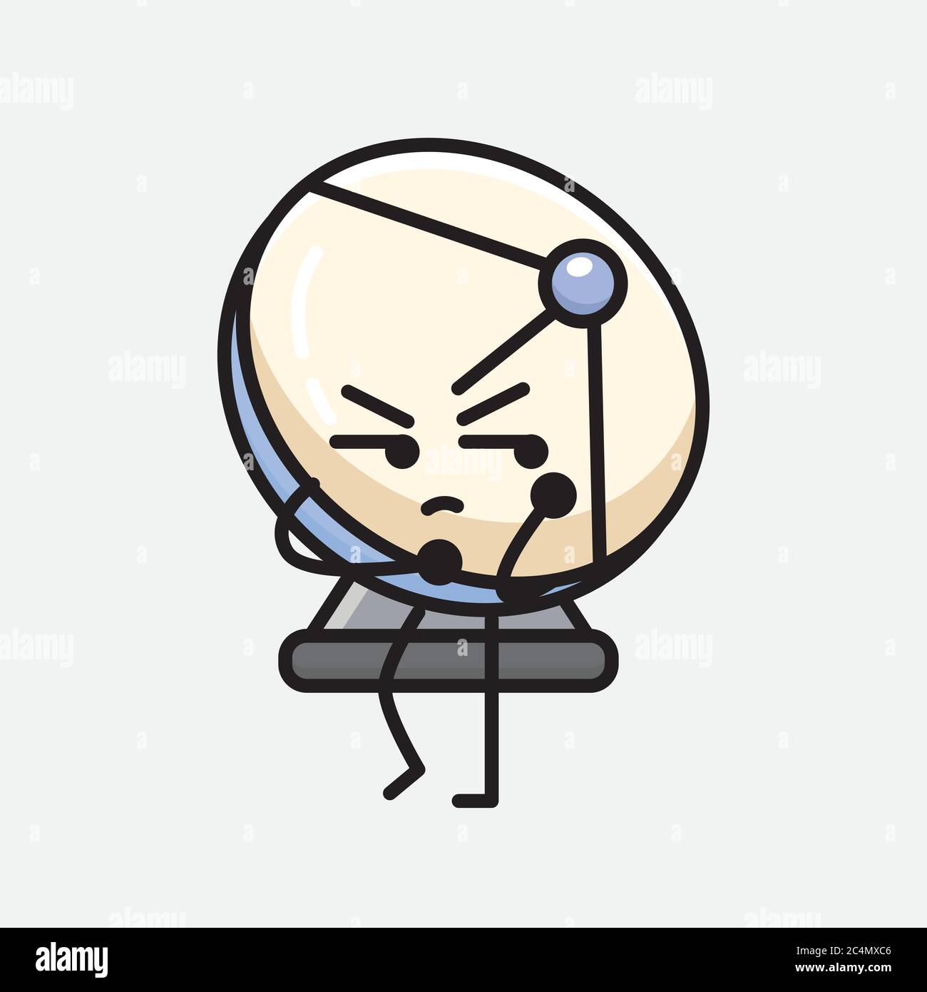 An illustration of Cute Parabolic Antenna Mascot Vector Character in ...