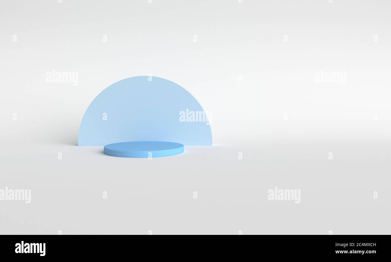 3D display stand on white background Stock Photo - Alamy