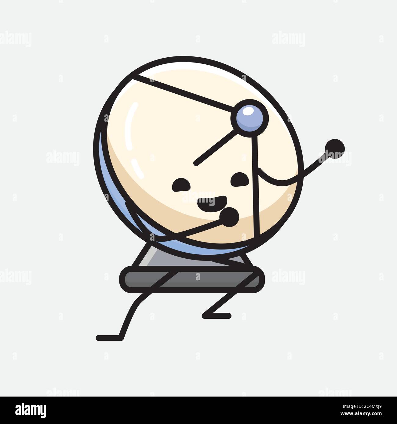 An illustration of Cute Parabolic Antenna Mascot Vector Character in ...