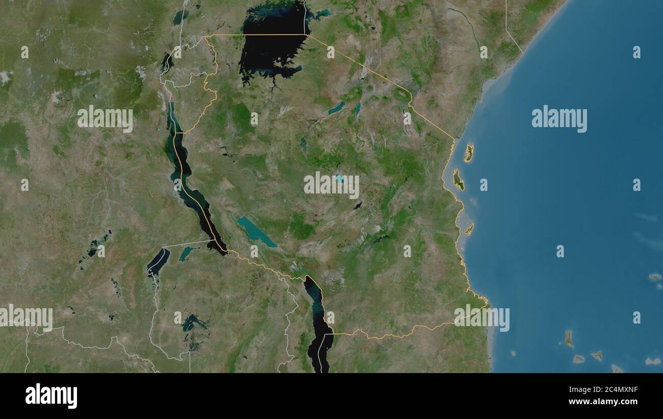 Tanzania map satellite geography hi-res stock photography and images ...