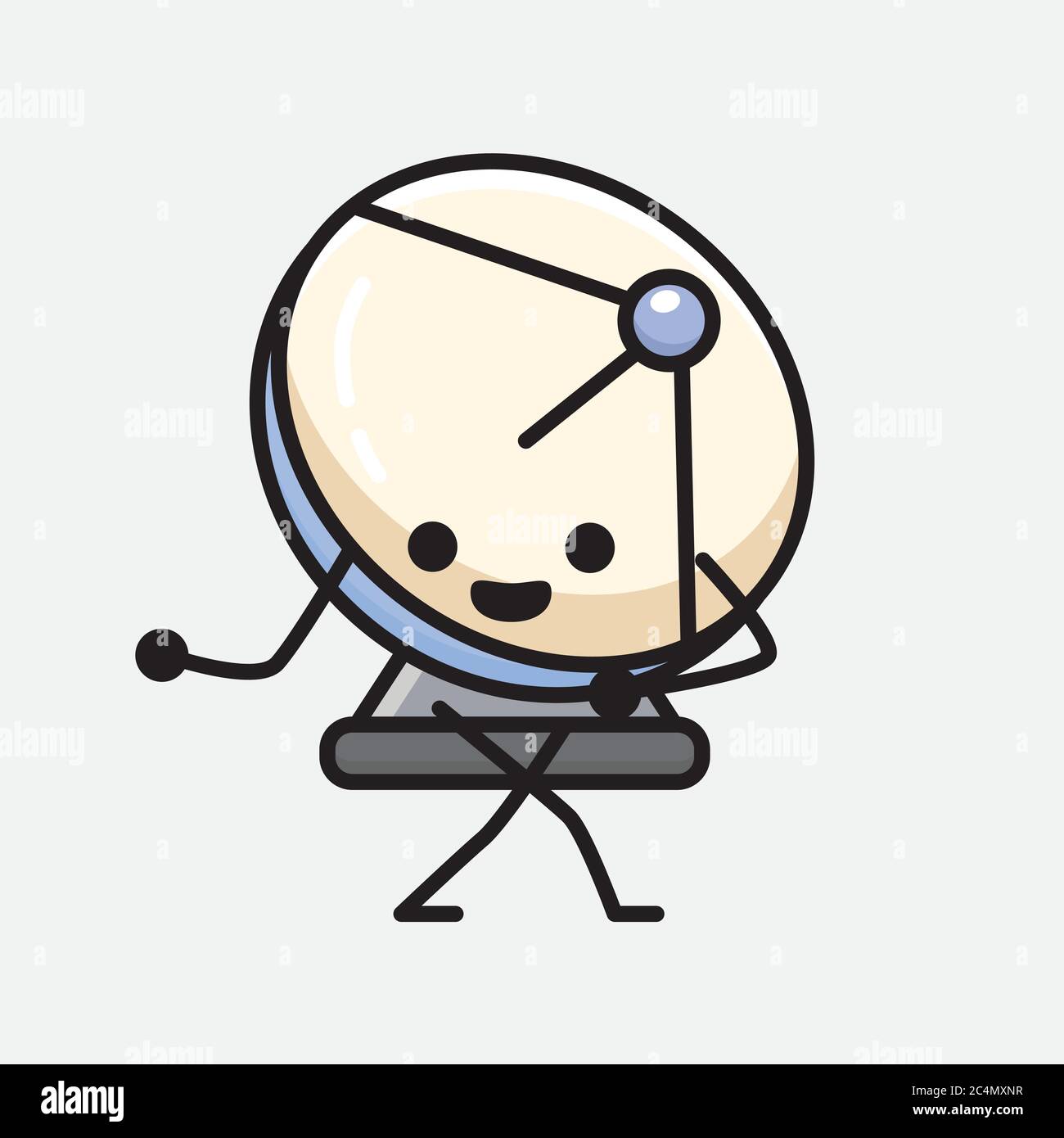 An illustration of Cute Parabolic Antenna Mascot Vector Character in ...