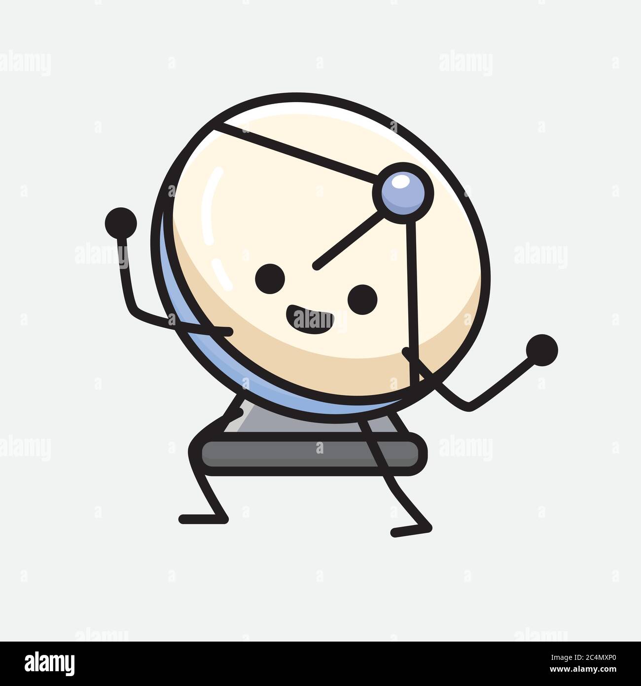 An illustration of Cute Parabolic Antenna Mascot Vector Character in ...