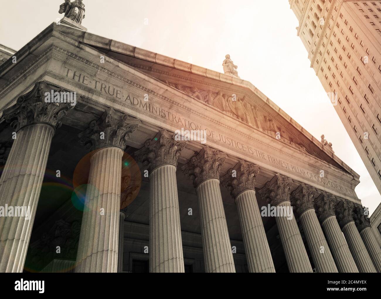 Facade of supreme court building, new york state, USA Stock Photo - Alamy