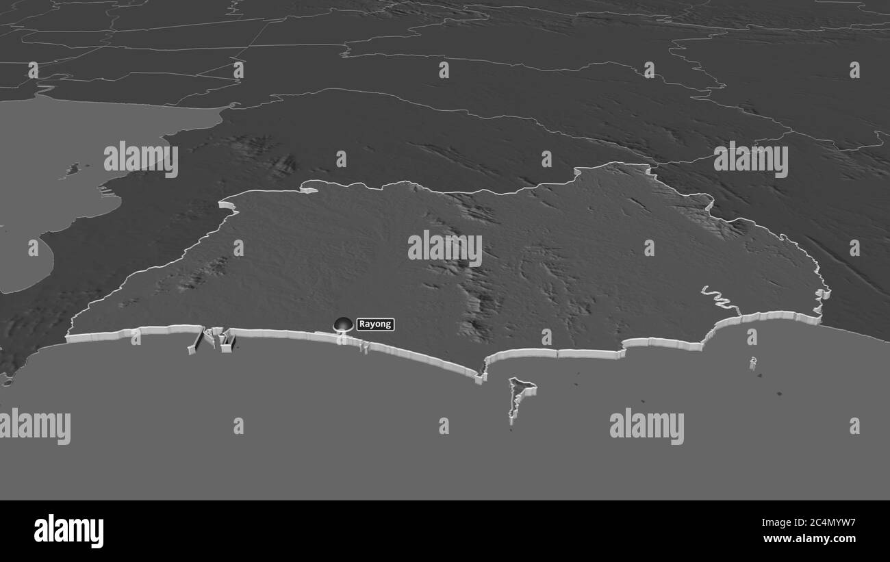 Rayong province map hi-res stock photography and images - Alamy