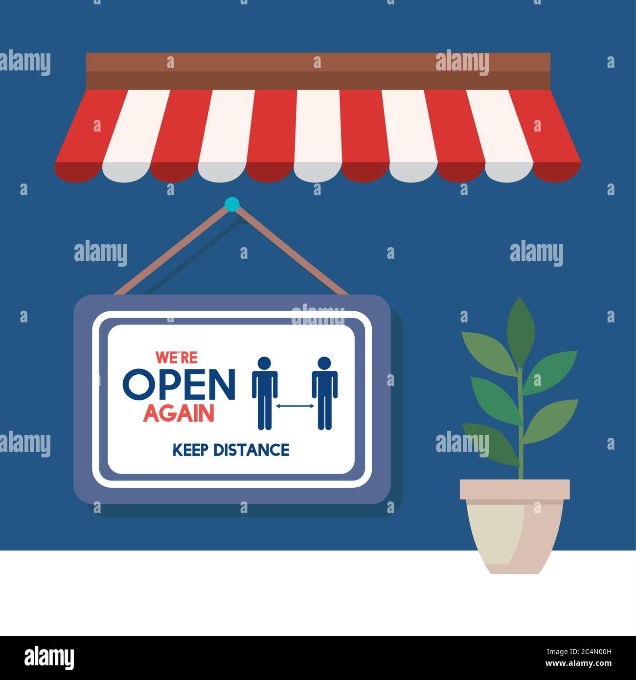 Welcoming customer Stock Vector Images - Alamy