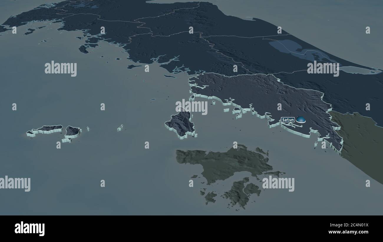 Satun province map hi-res stock photography and images - Alamy