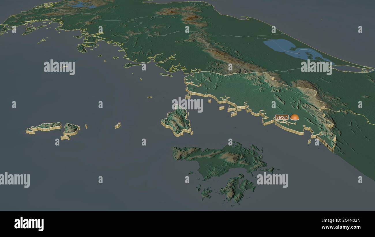 Satun province map hi-res stock photography and images - Alamy