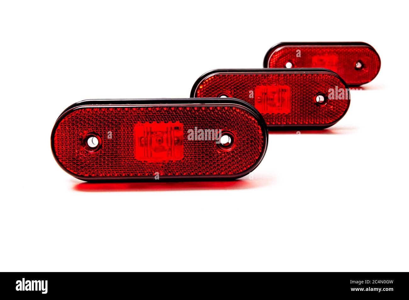 Truck rear LED side light isolated white background Stock Photo - Alamy