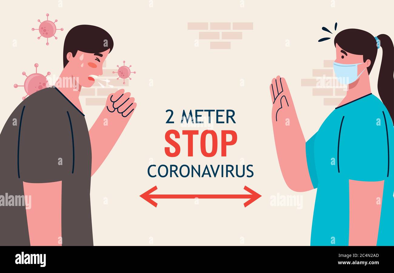 social distancing, stop coronavirus two meter distance, keep distance ...