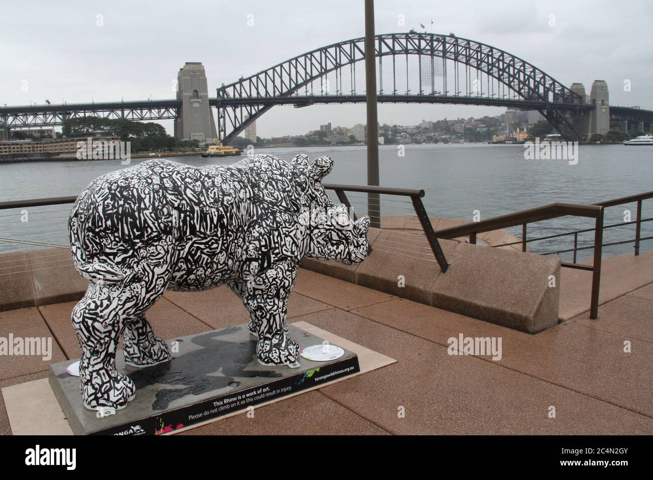 The rhino sculpture called ‘People take over the wild rhinos’ by Kevin ...
