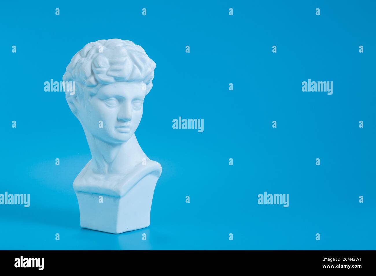 Ancient greek sculpture，David sculpture,Blue background Stock Photo - Alamy