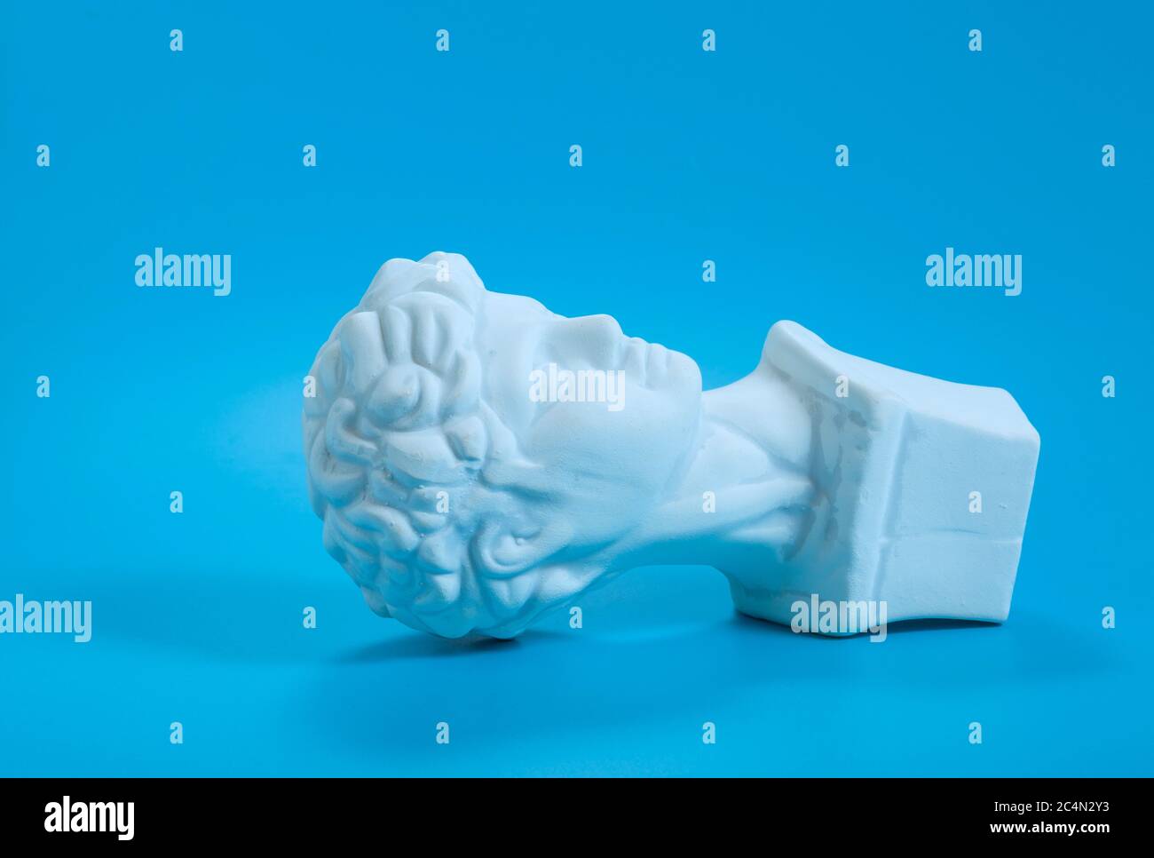 Ancient greek sculpture，David sculpture,Blue background Stock Photo - Alamy