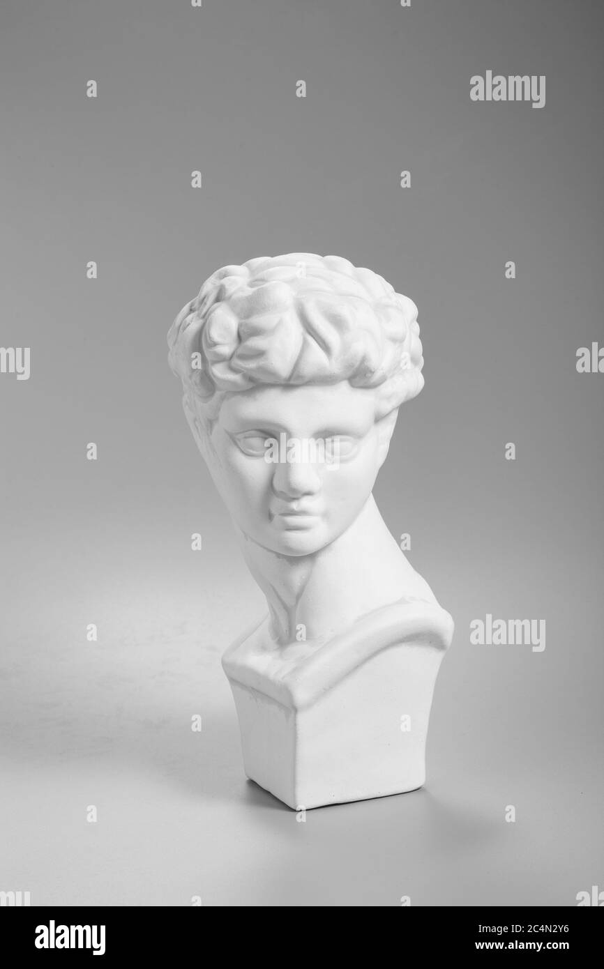 Ancient Athens sculpture，David sculpture, gray background Stock Photo ...