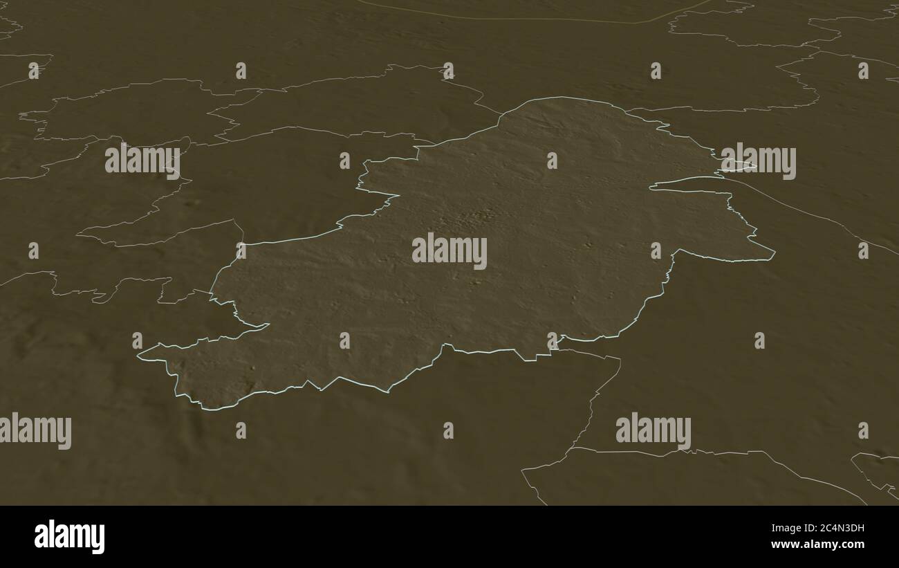 Zoom in on Birmingham (administrative county of England) outlined ...