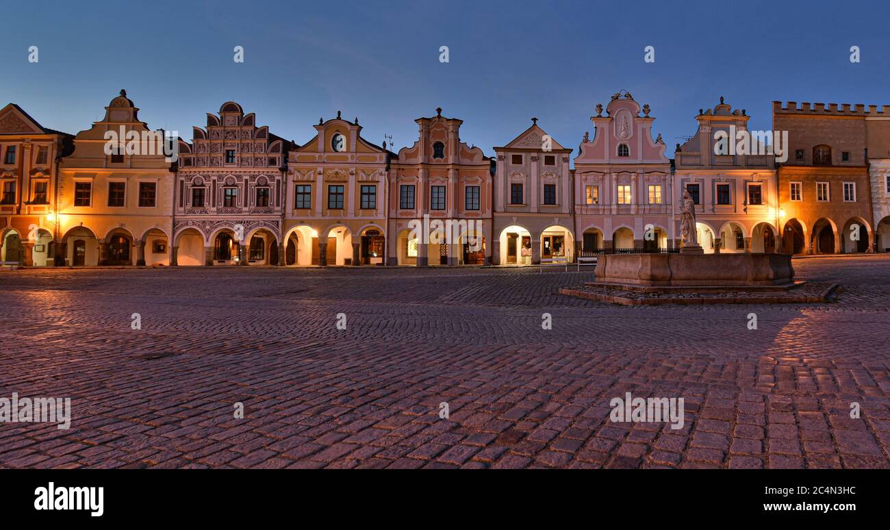 UNESCO World Heritage town of Telc in Czechia Stock Photo - Alamy