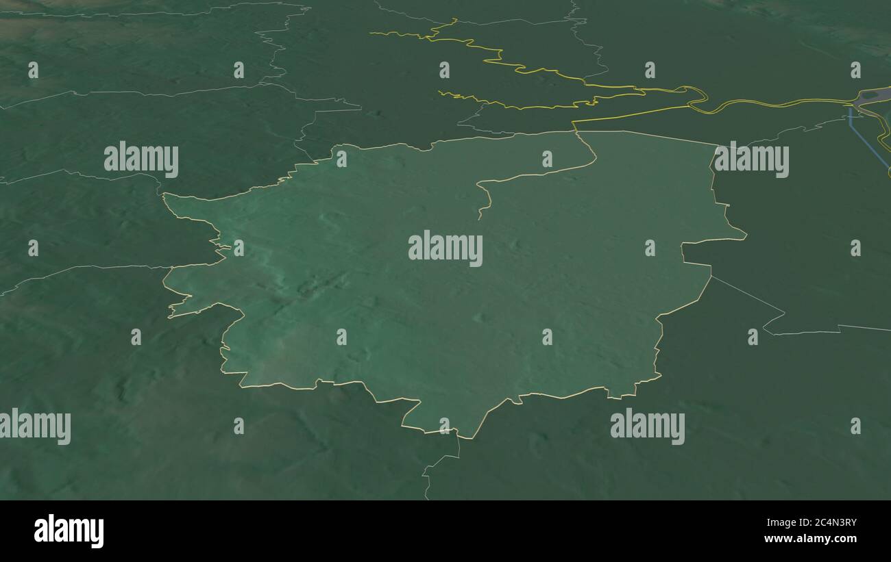 Zoom in on Doncaster (administrative county of England) outlined ...