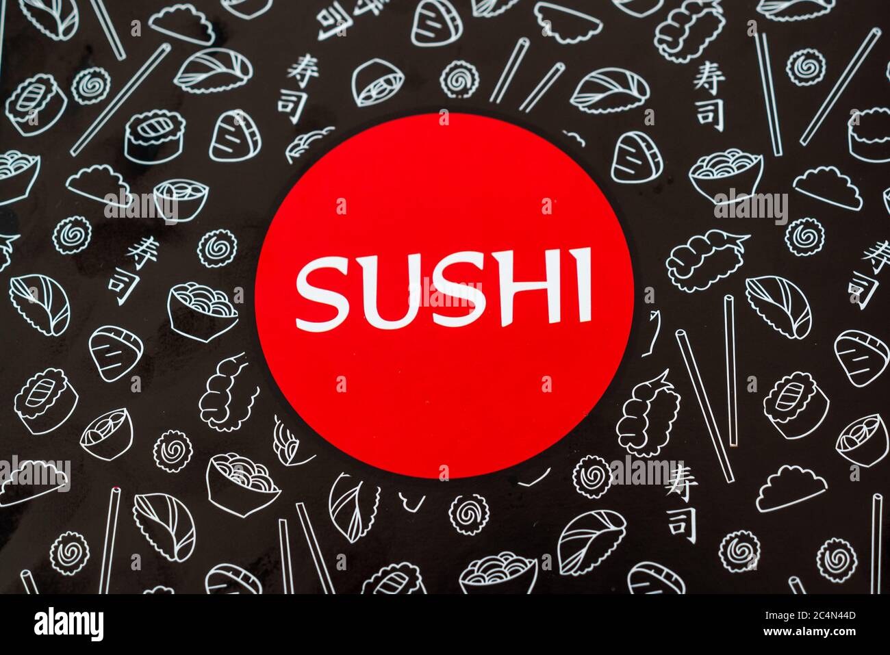 Sushi. Ink hand lettering. Modern brush calligraphy. Handwritten phrase ...