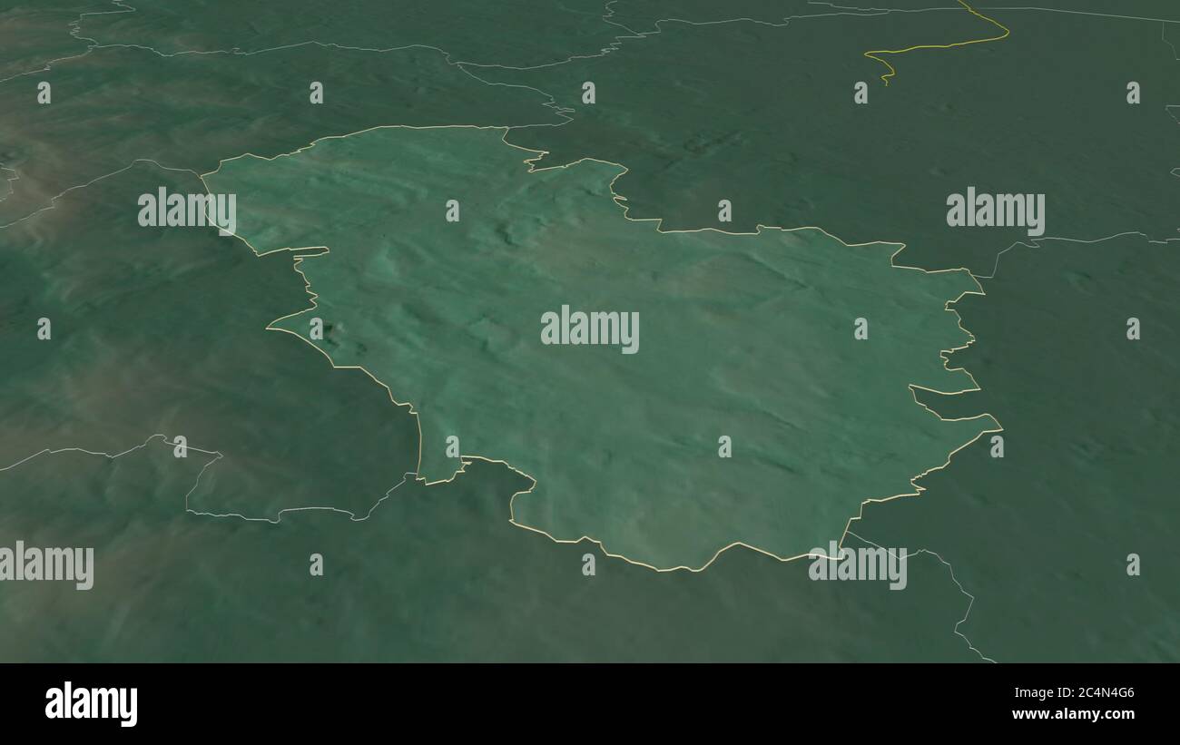 Zoom in on Rotherham (administrative county of England) outlined ...