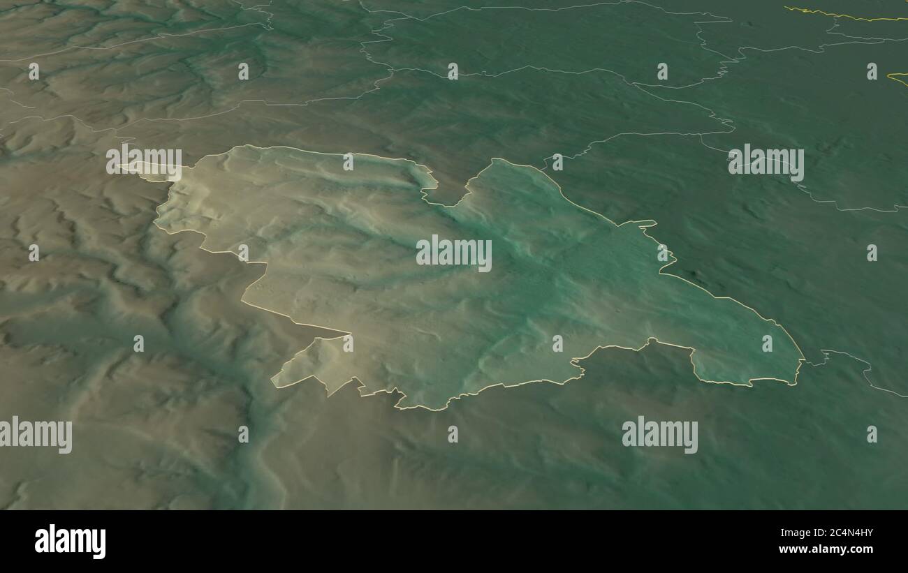 Zoom in on Sheffield (administrative county of England) outlined ...