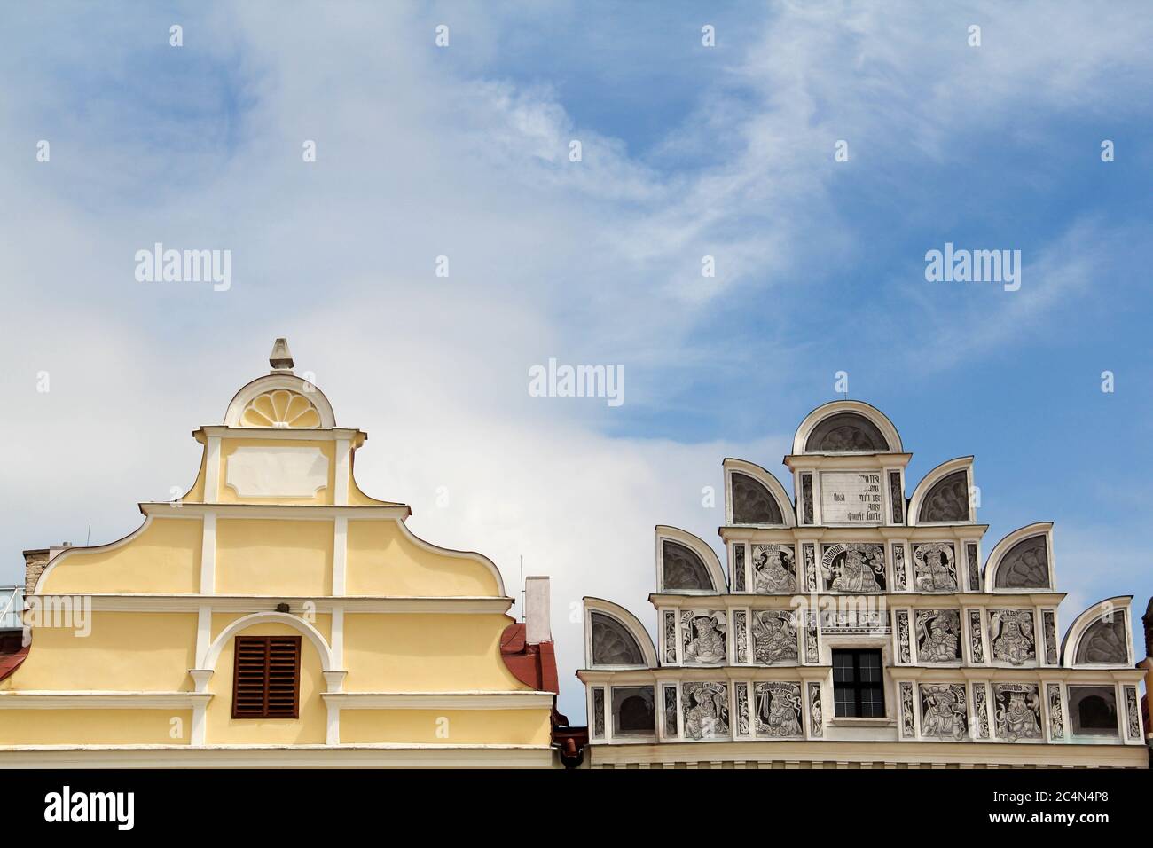 Old buildings with unique architecture from the Renaissance period in ...